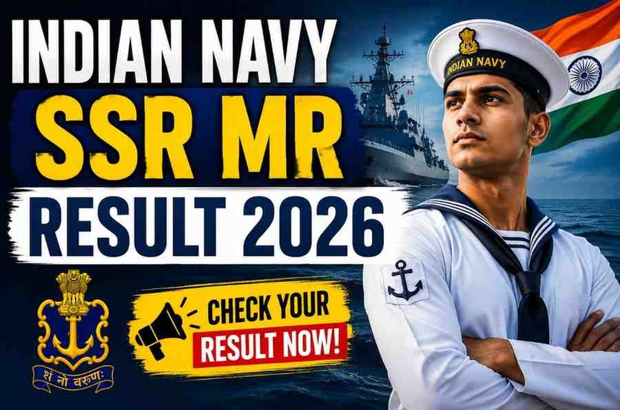 Indian Navy SSR MR Result 2026 - Bharat Job Result